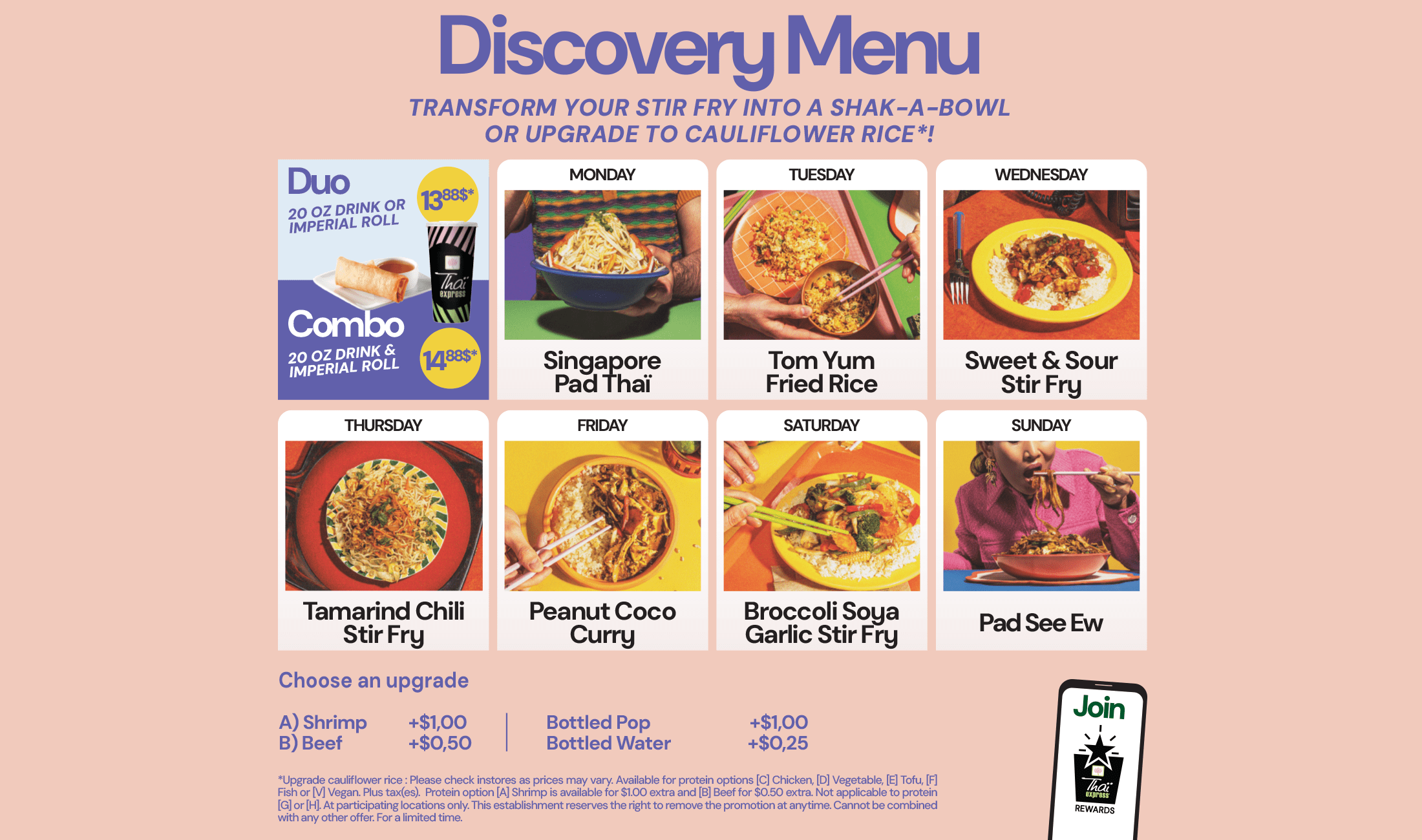 Discovery Menu | Thai Express